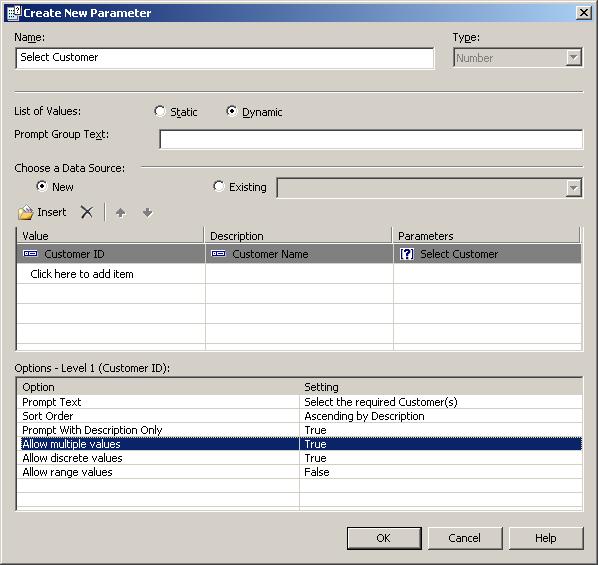 How Do I Display The Description Field Of A Dynamic Parameter In